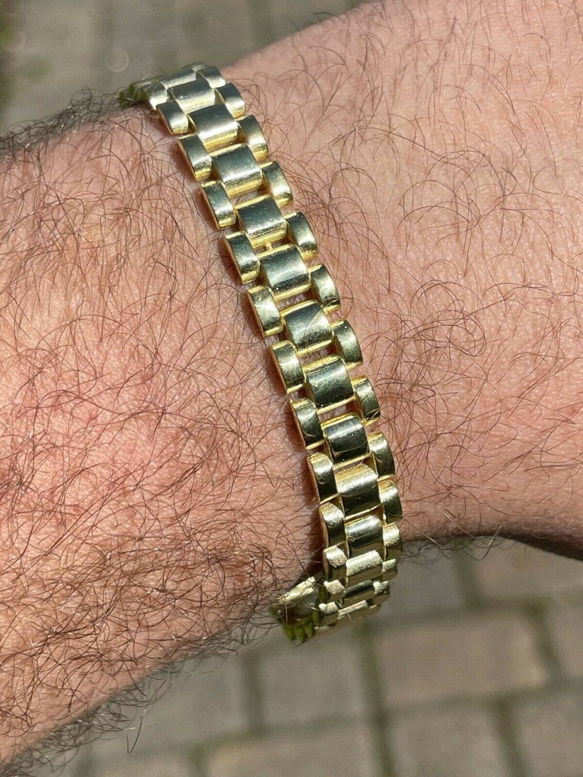 Men's 14k Gold Vermeil Over Real Solid 925 Sterling Silver - Etsy