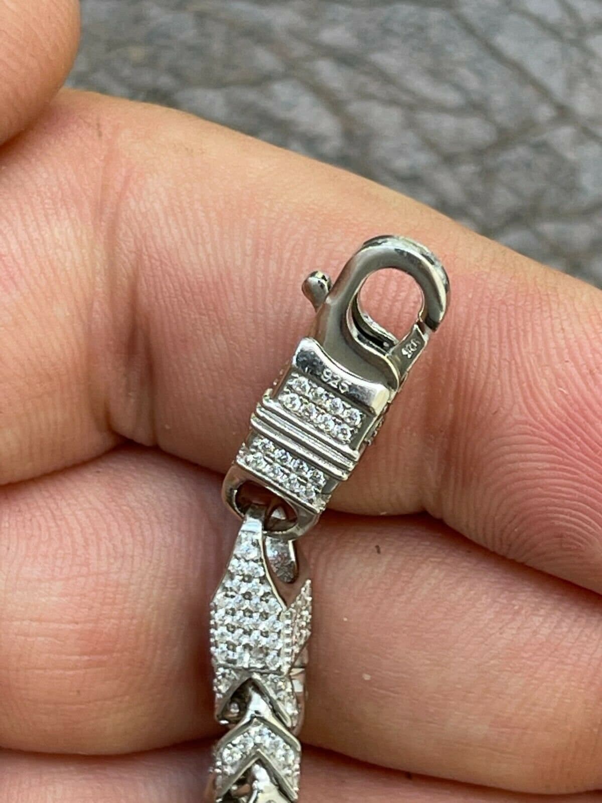 Men's Women's Iced Out Simulated Diamond Solid 925 - Etsy