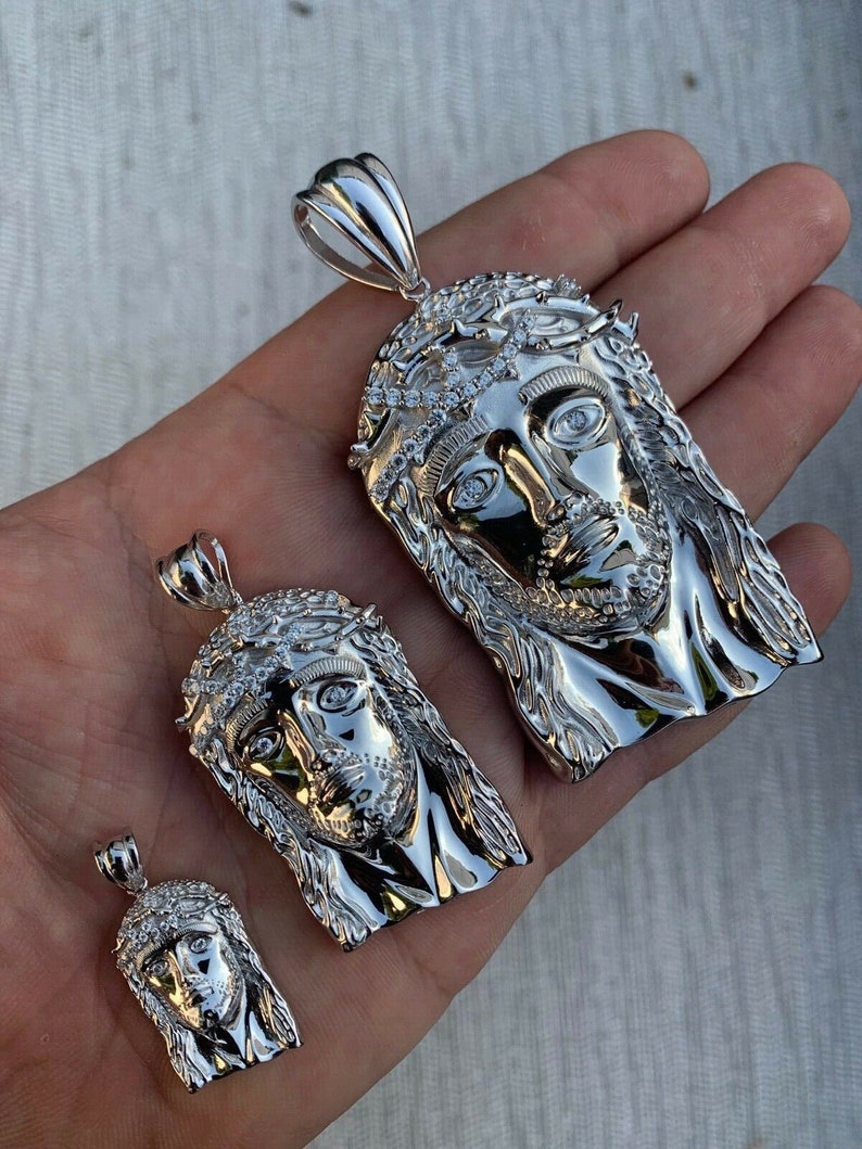 Men's Solid 925 Sterling Silver Iced Out Simulated Diamond - Etsy