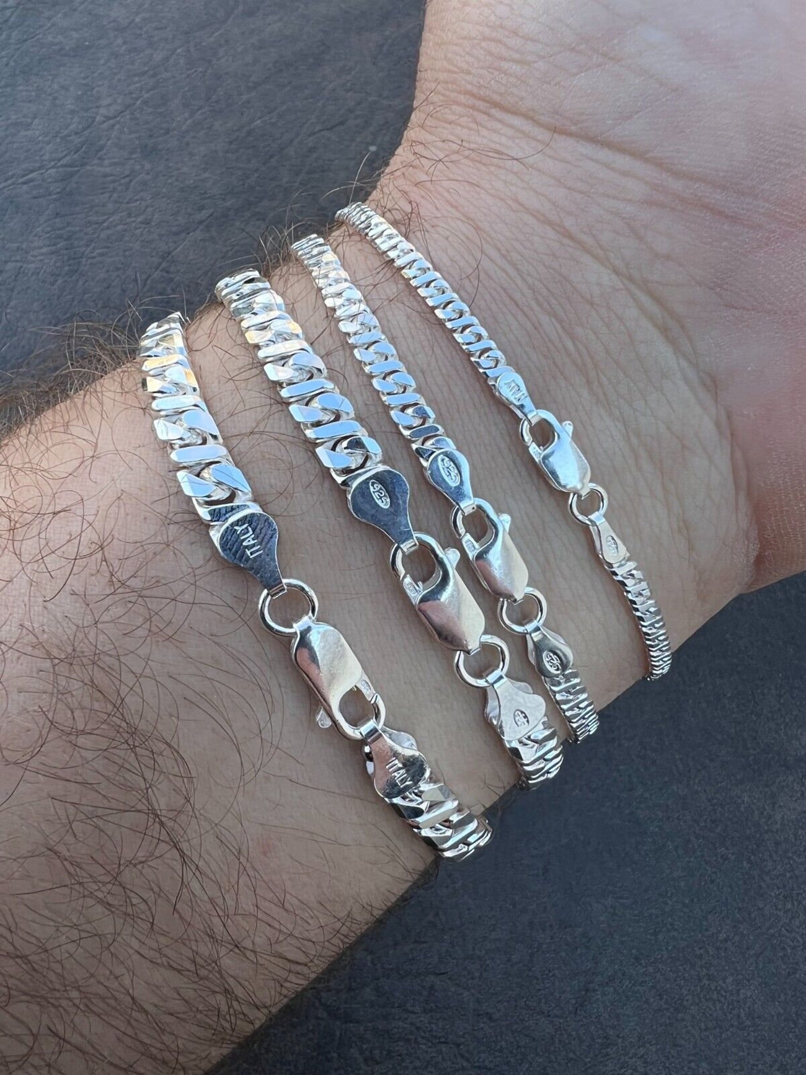 Sterling Silver Dollar Cuban Link Chain 2.5mm, 3.5mm, 5mm, 6mm - Etsy