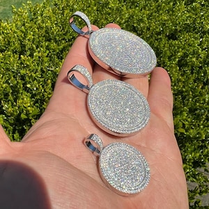 Iced Out Moissanite Medallion Pendant: 925 Sterling Silver Hip Hop ...