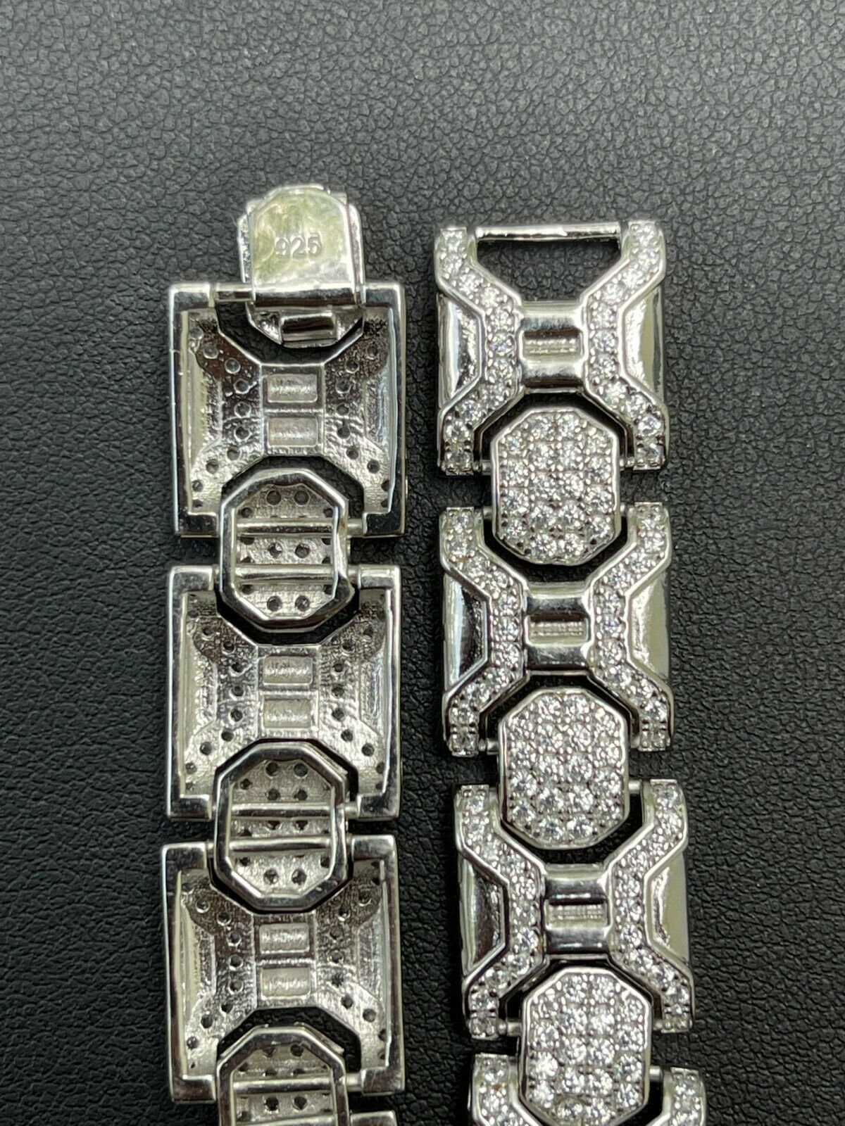 Men's Unique Custom Made Iced Out Solid 925 Sterling - Etsy