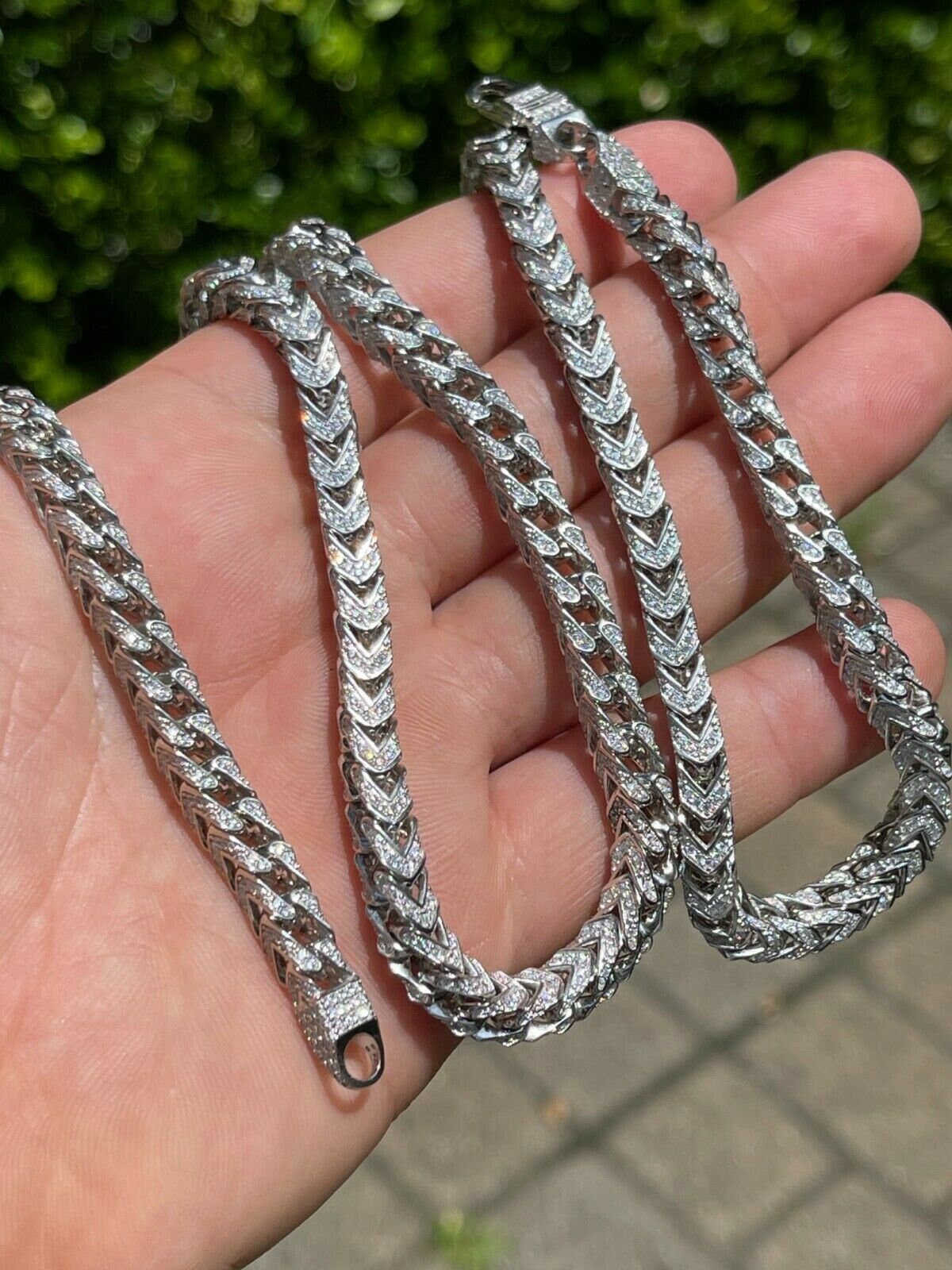 Men's Women's Iced Out Simulated Diamond Solid 925 - Etsy