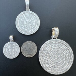Moissanite Iced Out Round Circle Hip Hop Rapper Medallion Pendants ...