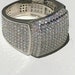 Men's Iced Out Moissanite Square Hip Hop Rapper Pinky Ring - Etsy