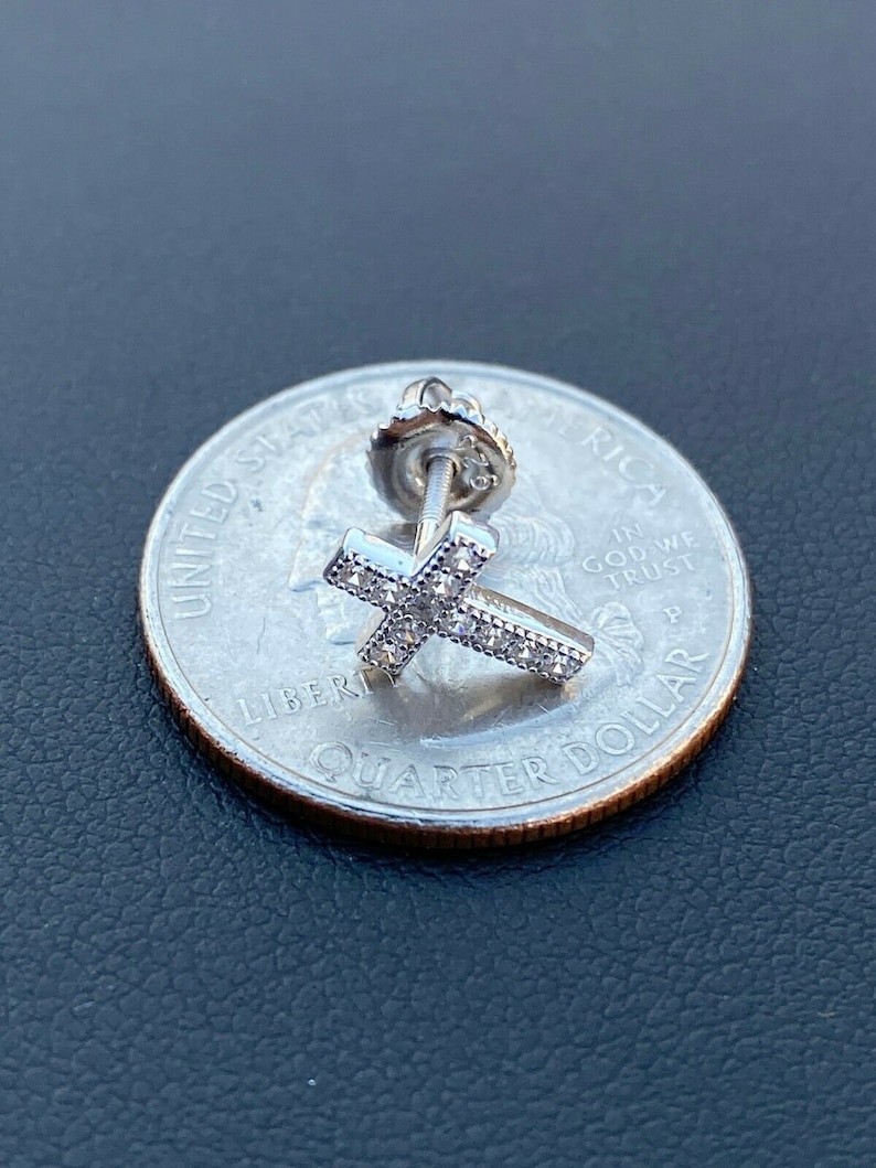 Men's Women's Solid 925 Sterling Silver Iced Out Simulated Diamond ...