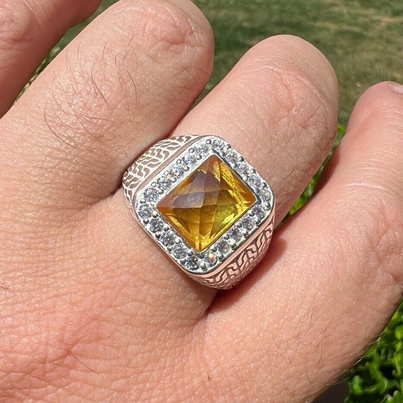 Mens Topaz Ring - Etsy
