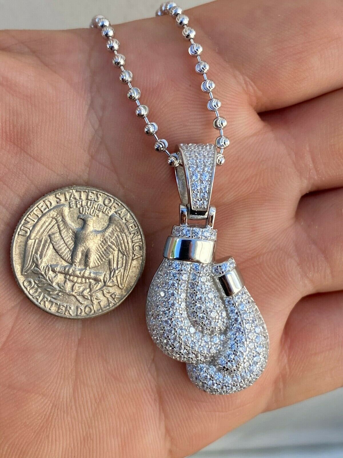 Men's Super Iced Out Custom Made Boxing Gloves Pendant | Etsy