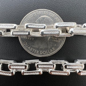 Men's 7.5mm HEAVY Angular Triangle Rolo Link Cable Chain Necklace 18 ...