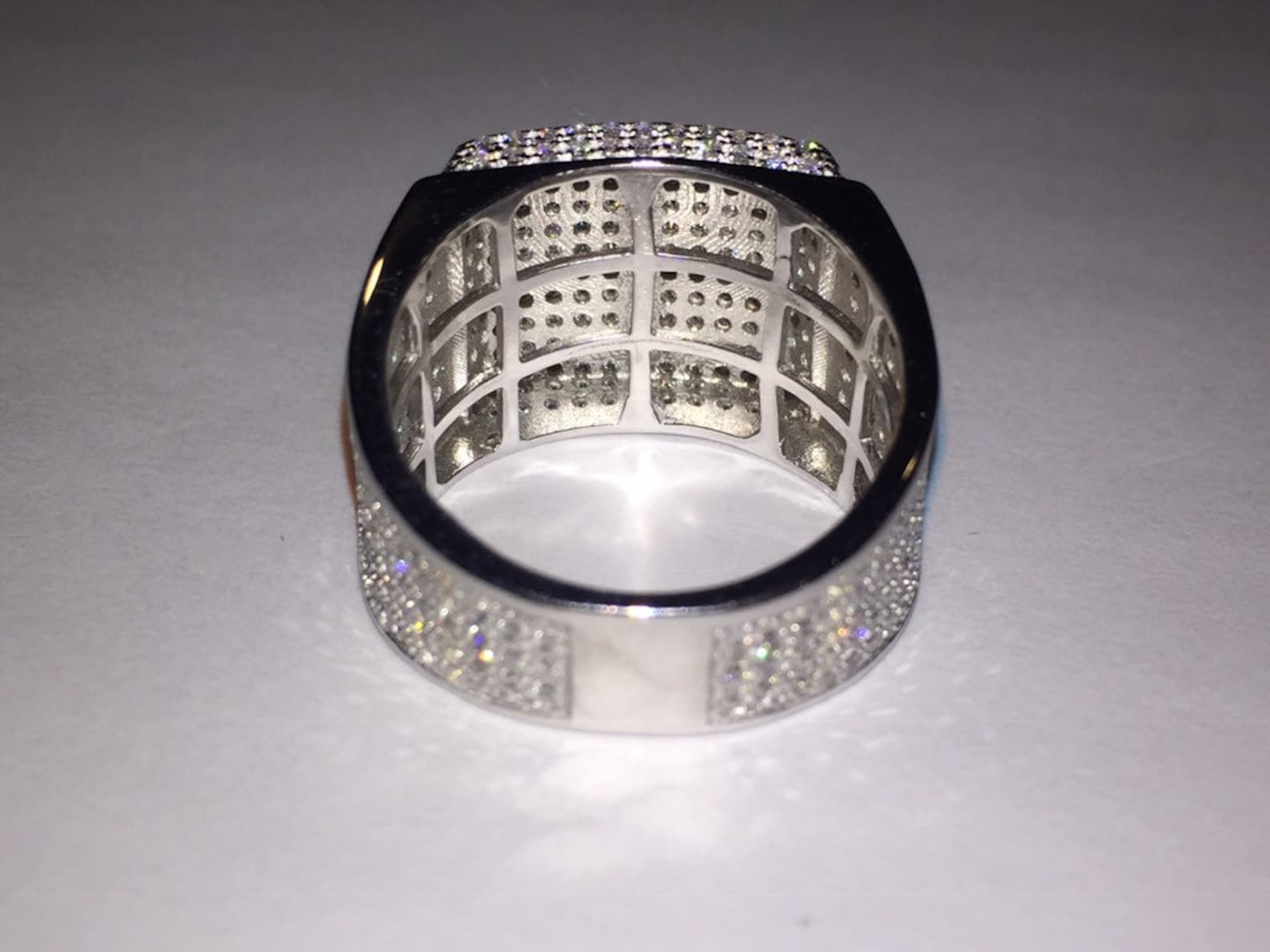 Super Iced Out Men's Custom Square Pinky Ring Simulated | Etsy