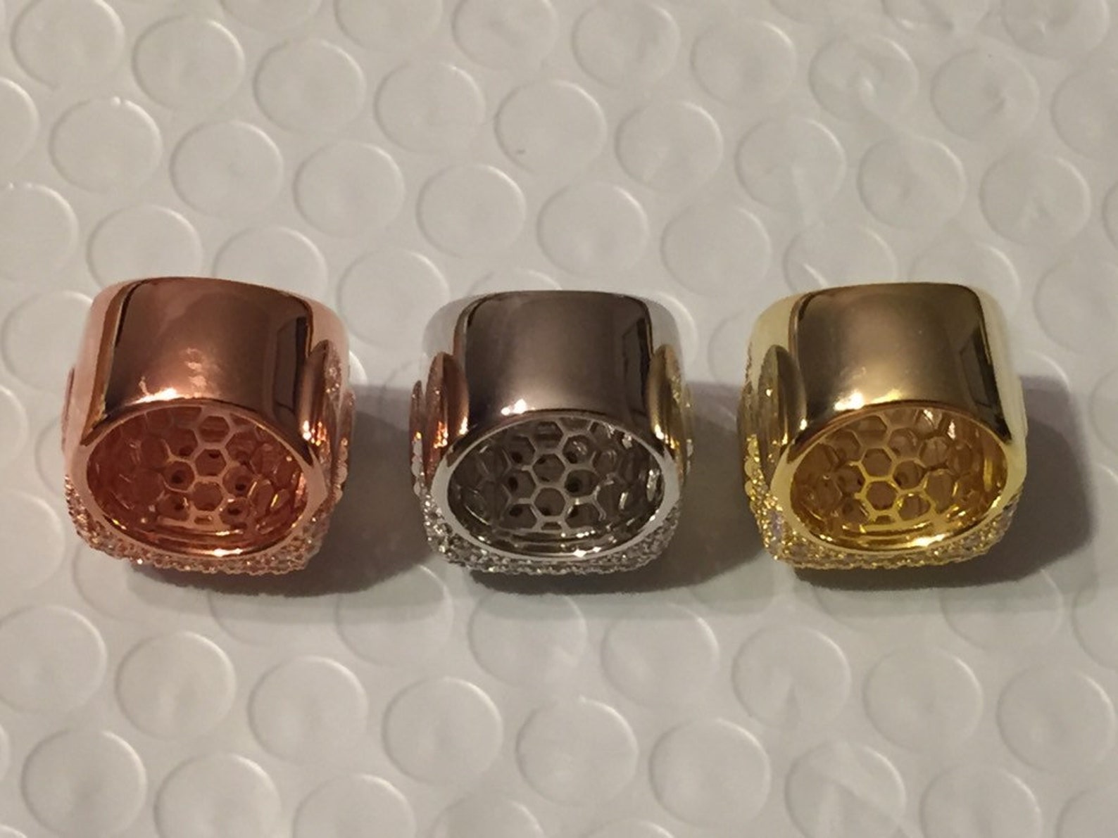 Super Iced Out Men's Custom Square Pinky Ring Simulated - Etsy