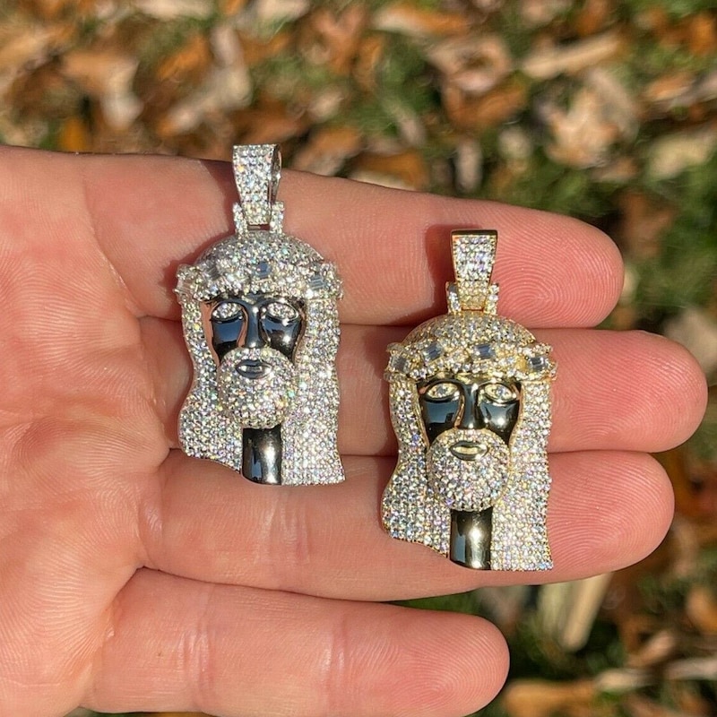 Moissanite Jesus Piece - Etsy