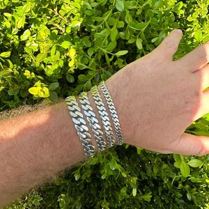 Handmade Oxidized Sterling Silver Miami Cuban Bracelet - Etsy