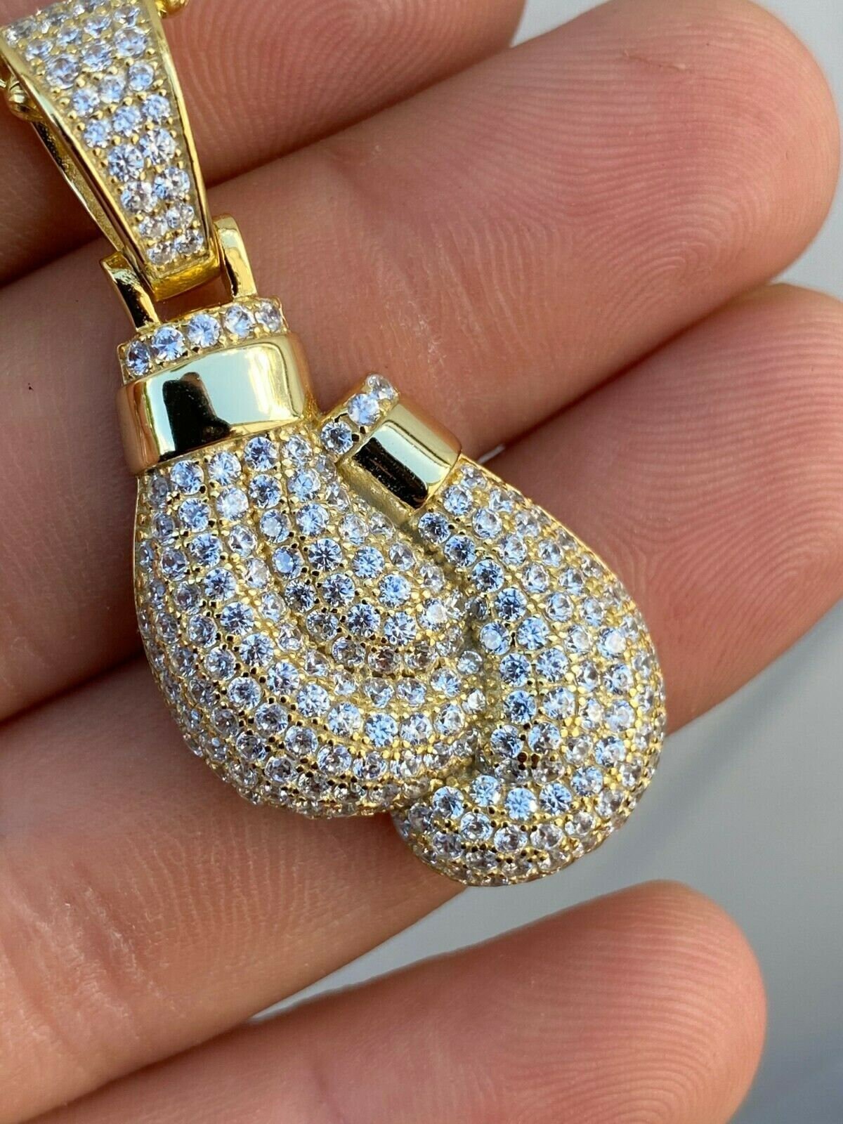 Men's Super Iced Out Custom Made Boxing Gloves Pendant | Etsy