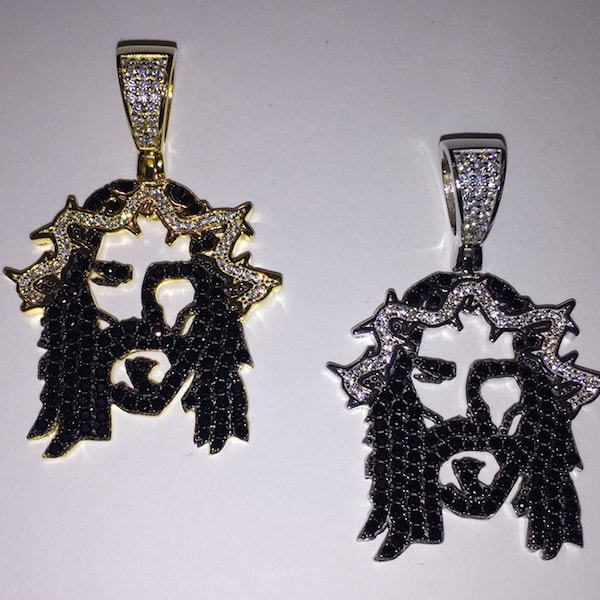 Black Jesus Pendant - Etsy