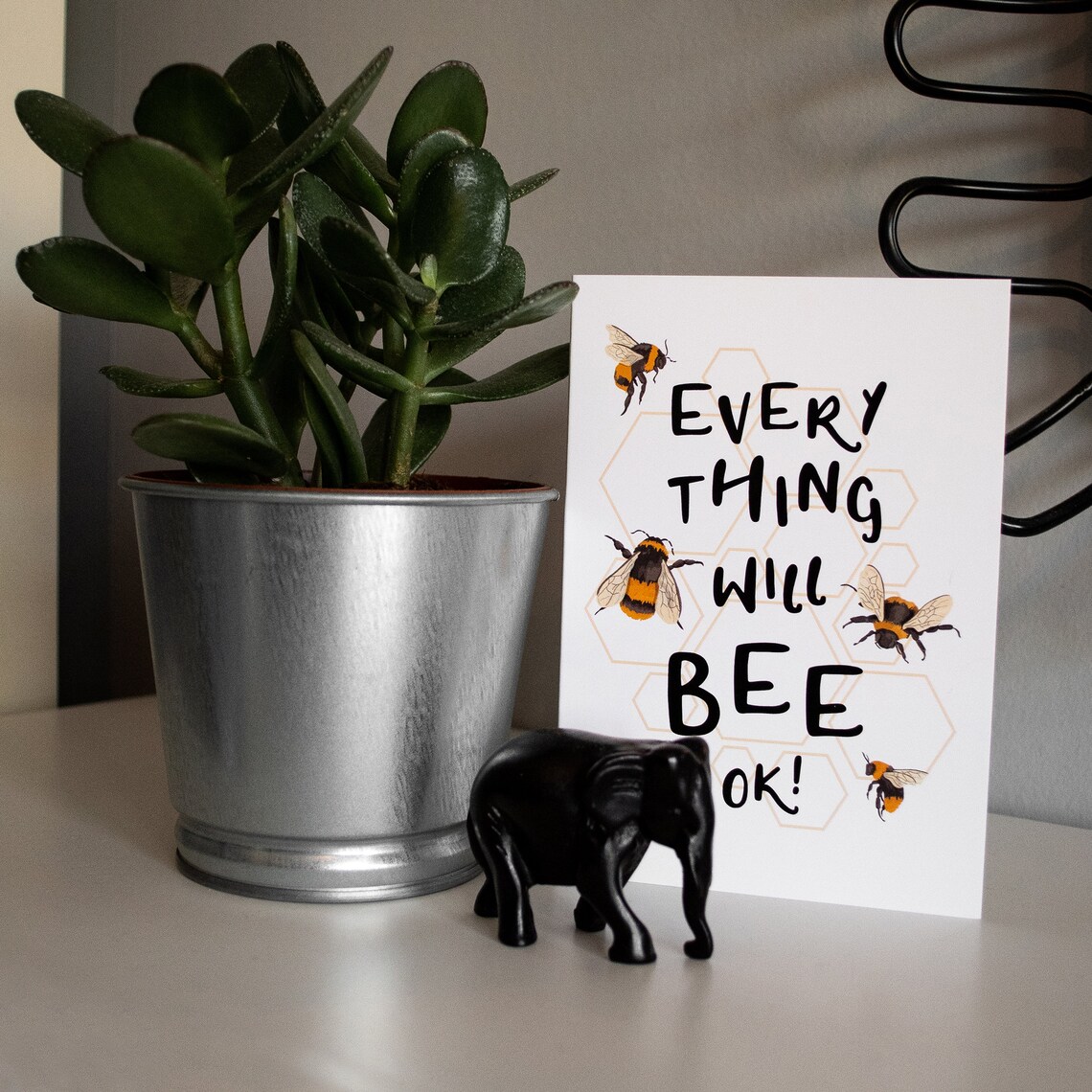 Everything Will BEE Ok A6 Bumble Bee Sympathy or | Etsy