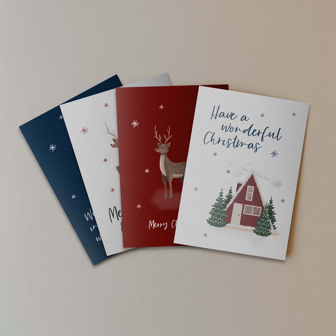 Christmas Card Multi Pack of Cards for Friends or Family | Winter ...
