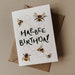 Hap-bee Birthday Card for Bee Lovers A6 Bumble Bee Birthday - Etsy