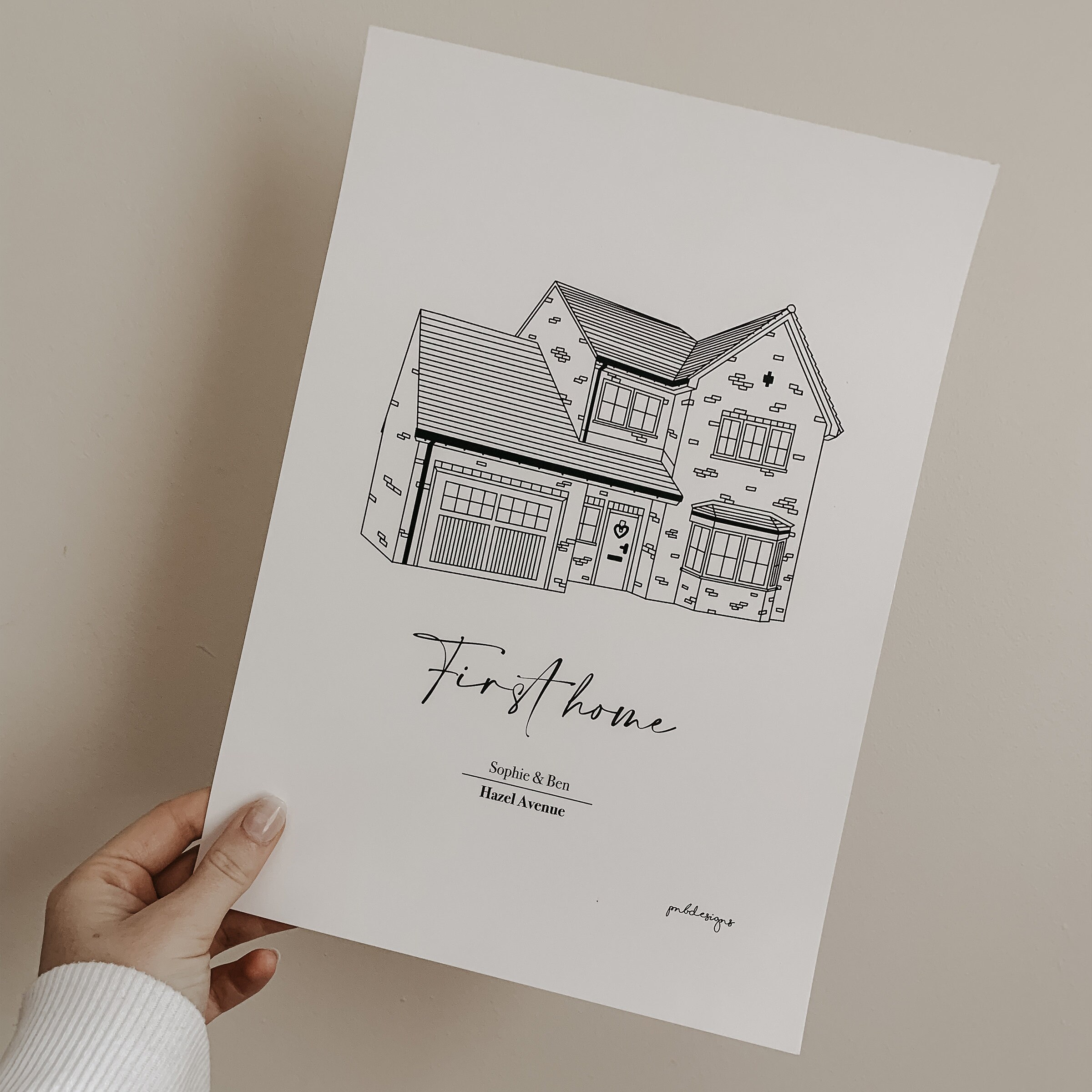 Personalised House Line-drawing Print Housewarming Gifts or - Etsy
