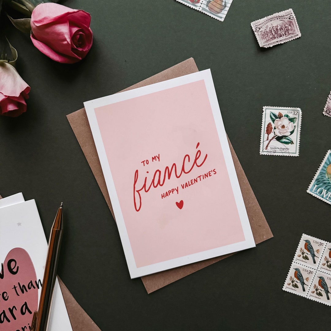 To My Fiancé | Valentines Card for Fiancé. First Valentines Partner ...