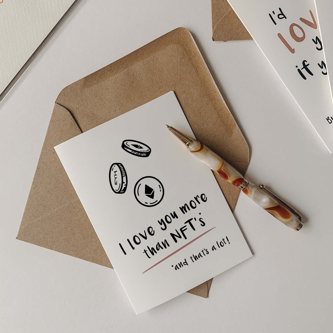 I Love You More Than Nft's | Funny Valentines Card for Boyfriend or ...