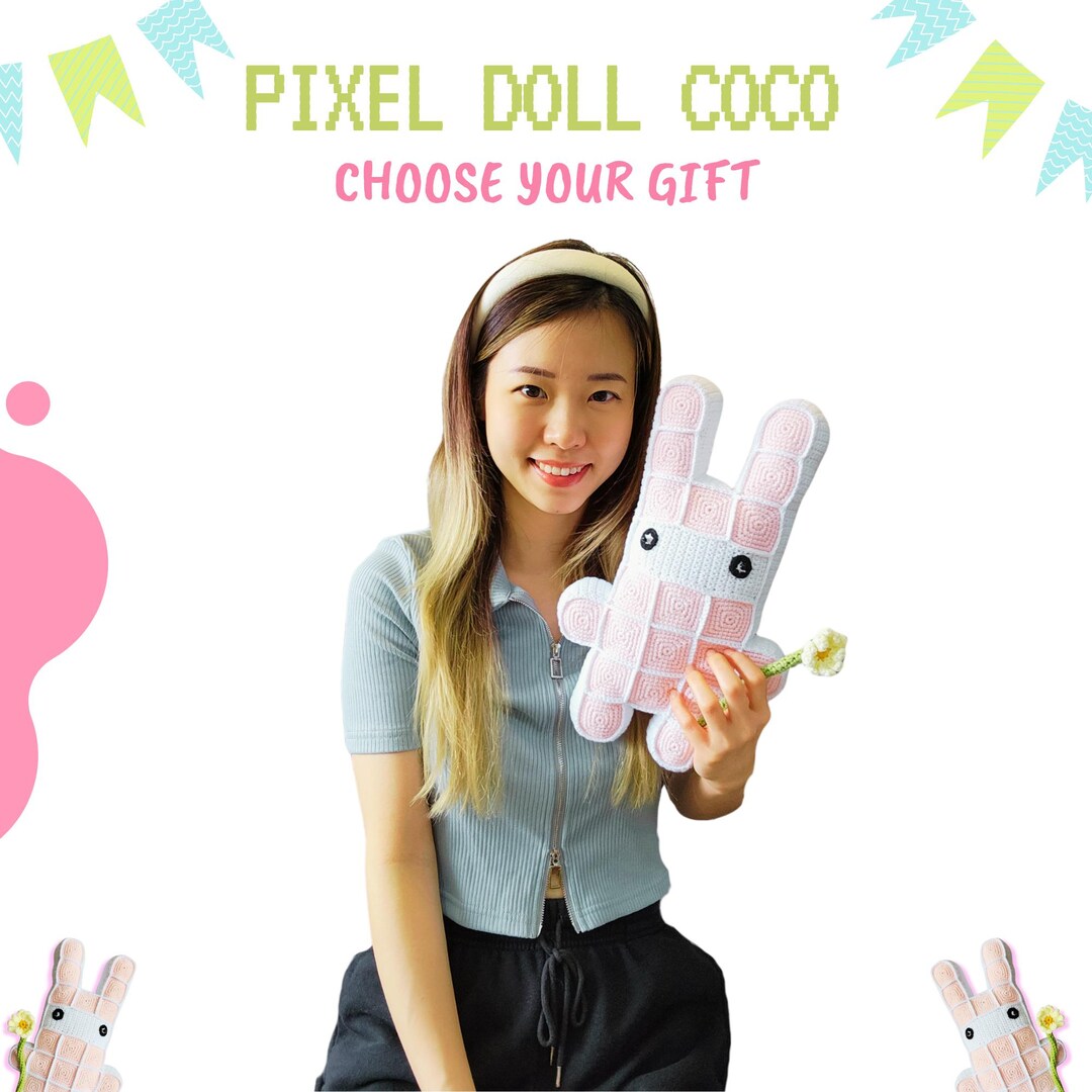 Pixel Doll Coco Bunny Crochet Pattern: Korean Amigurumi Rabbit (digital ...