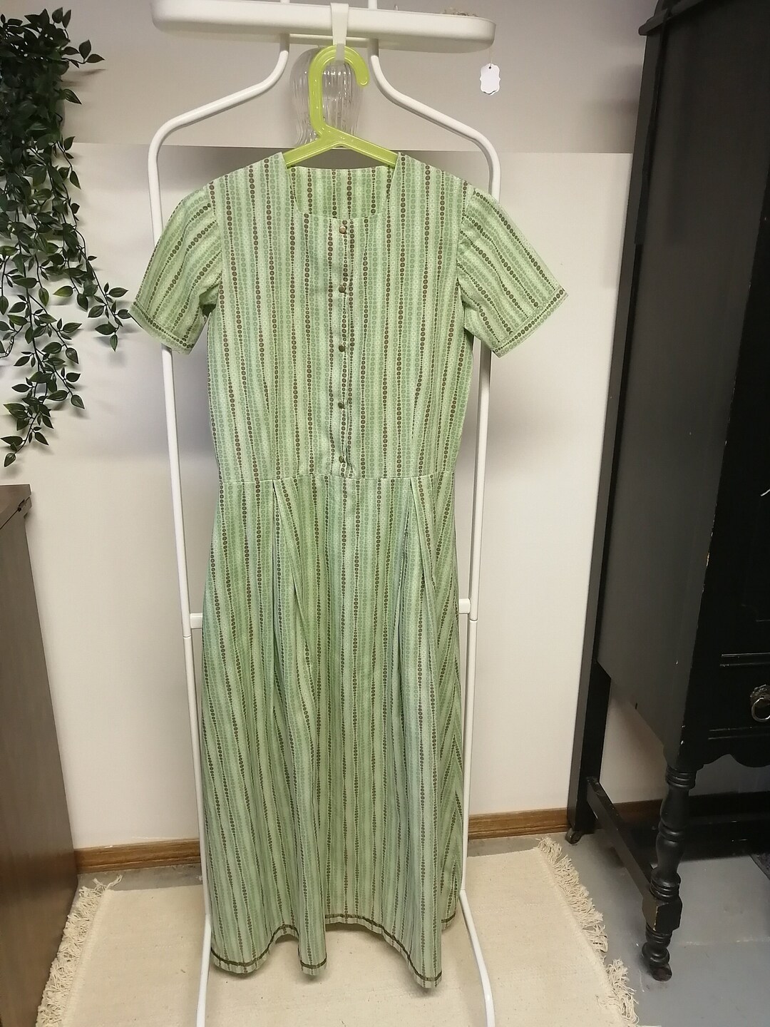 Girl's Green & Brown Hutterite Dress - Etsy