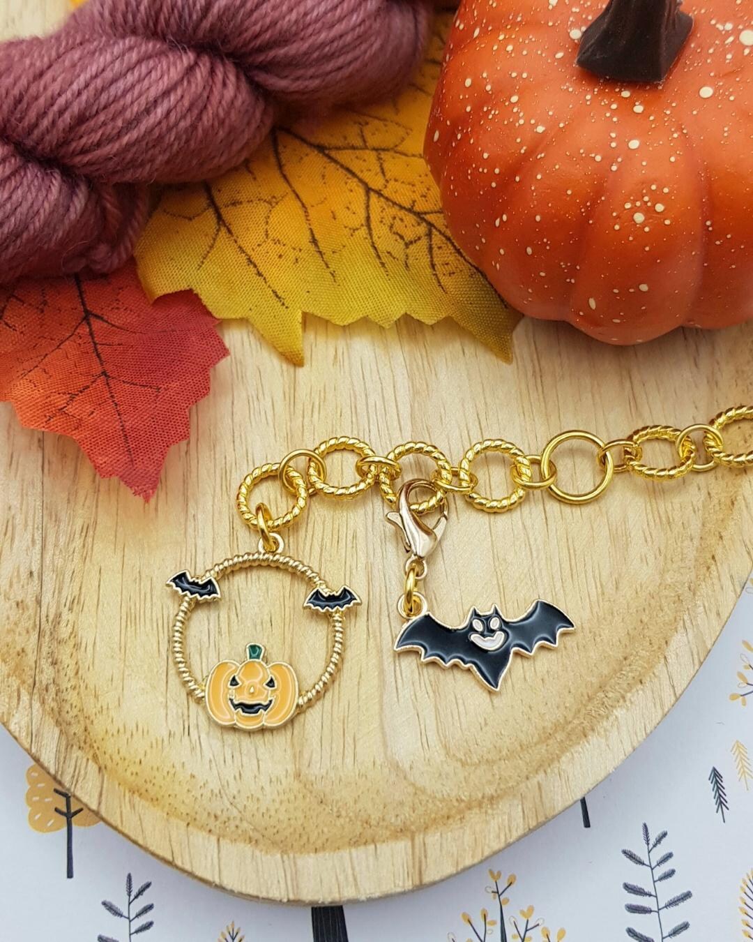 Halloween Row Counter - Rowcounter, Stitch Markers, Knitting Gift ...