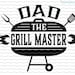 Dad the Grill Master SVG Digital Design, Dad Grill Apron Shirt Design ...
