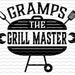 Gramps the Grill Master SVG Digital Design, Gramps Grill Apron Shirt ...