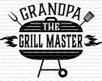Dad the Grill Master SVG Digital Design, Dad Grill Apron Shirt Design ...