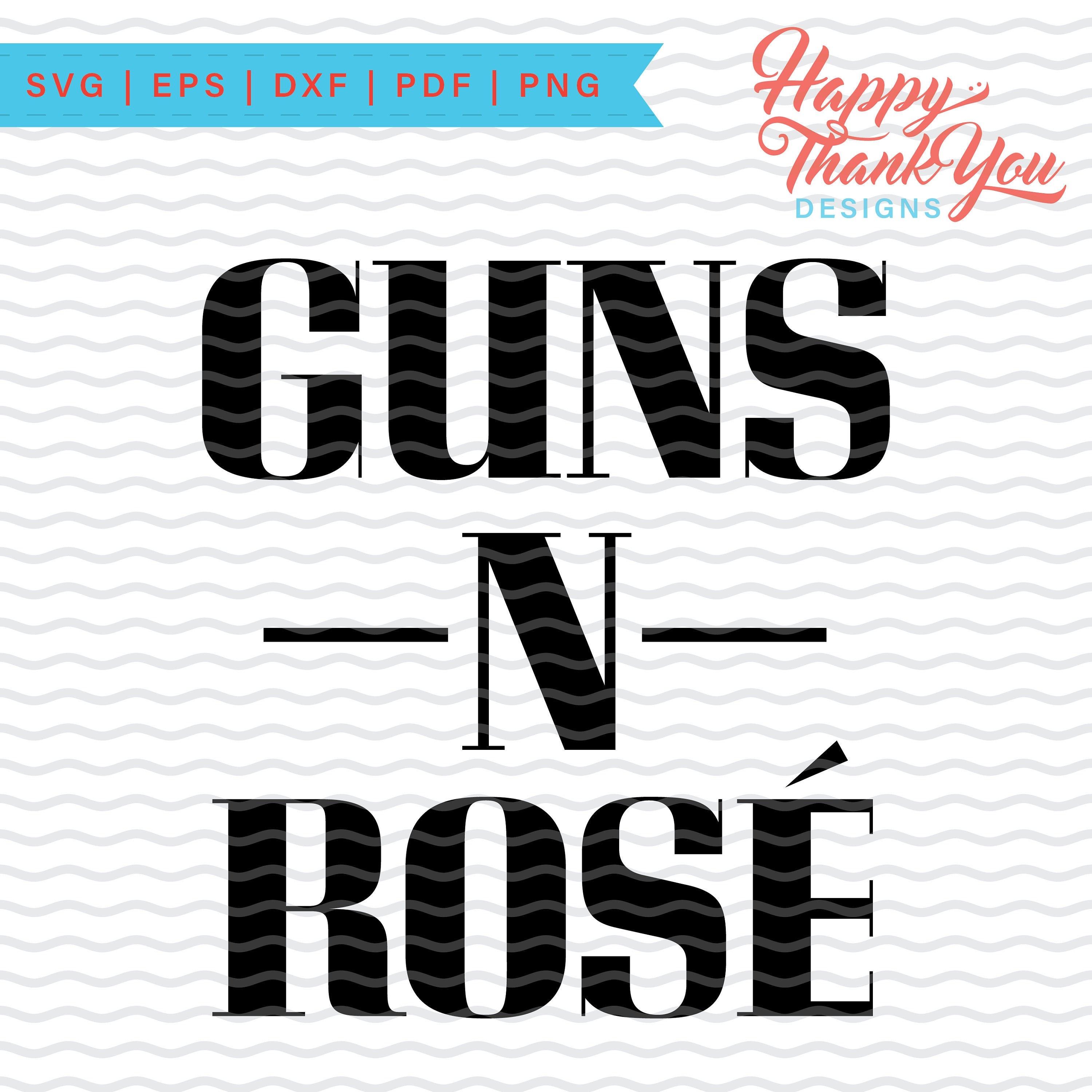 Guns N Rose Digital SVG File, Rosé Design, Shirt Design, Vector Design ...