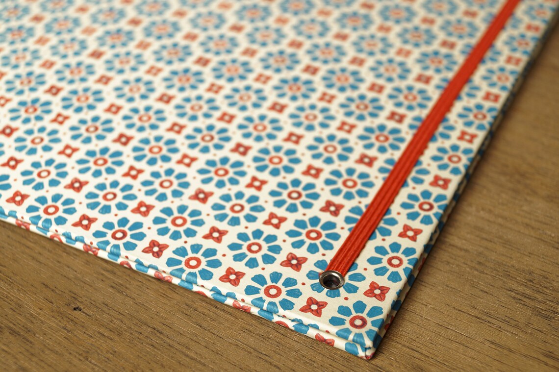 Sammelmappe "Resi", Blau rote Mappe - Etsy.de