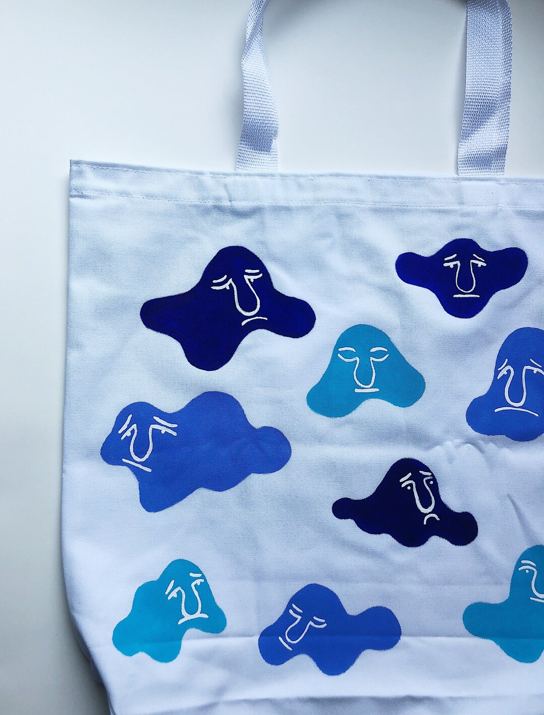Sad Blob Bois Hand-painted Large Totebag - Etsy