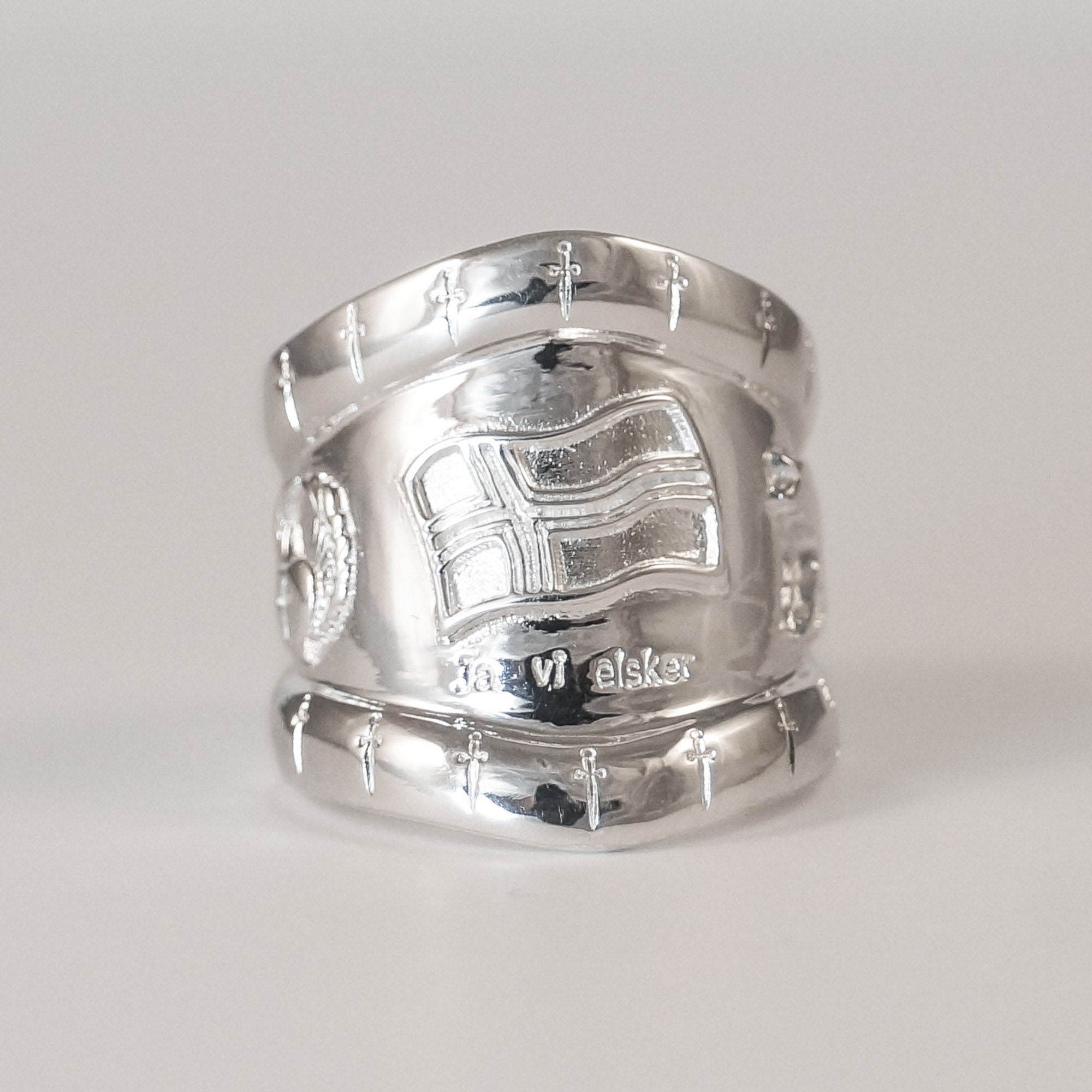 Norway Flag Sterling Silver Norway Ring, Mens Gift Ideas, Ja Vi Elsker ...