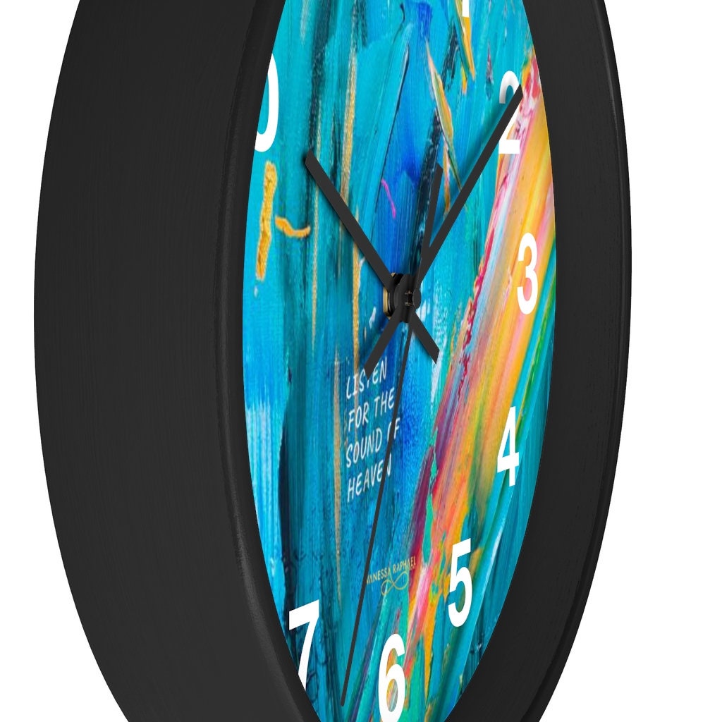 Blue Watercolor Wall Clock, Unique Wall Clock for Living Room, New ...