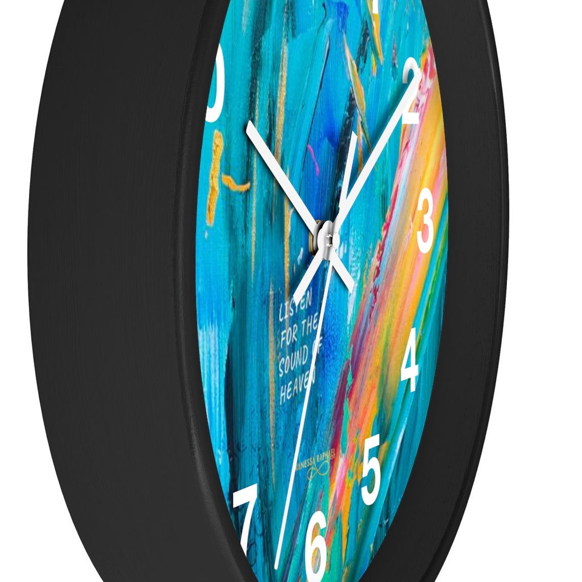 Blue Watercolor Wall Clock, Unique Wall Clock for Living Room, New ...