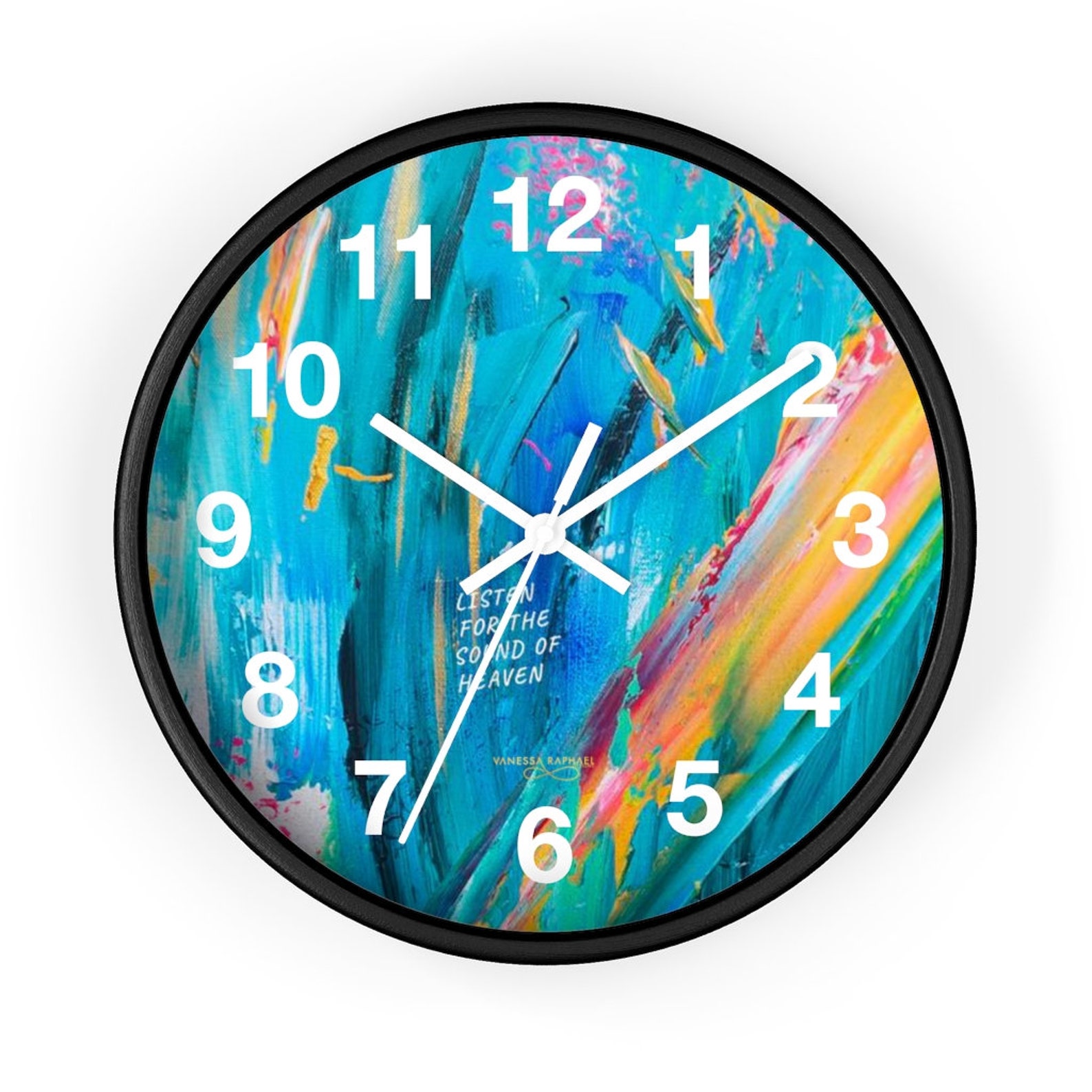 Blue Watercolor Wall Clock, Unique Wall Clock for Living Room, New ...
