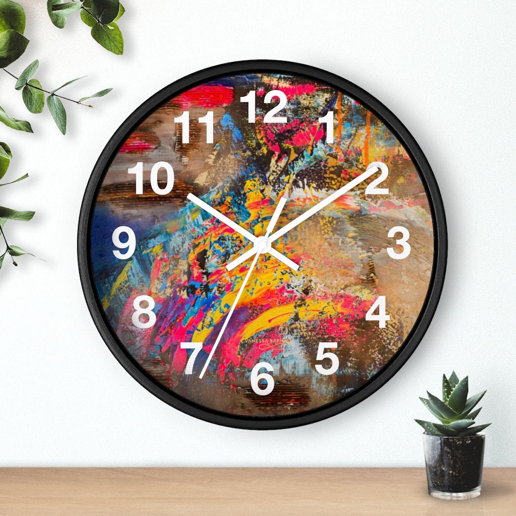 Abstract Wall Clock, Mom Birthday, Gift From Daughter, Office Decor for ...