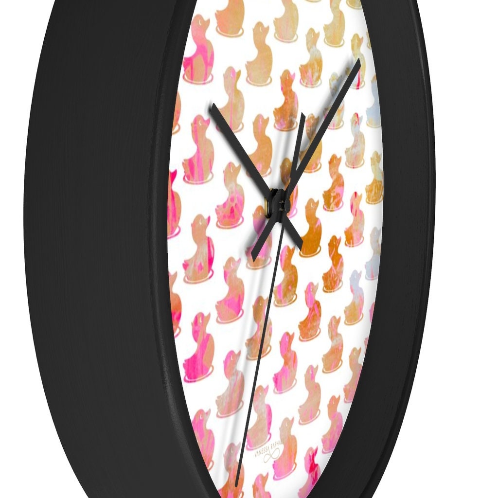 Duck Wall Clock Colorful Nursery Decor Rubber Duck Wall - Etsy