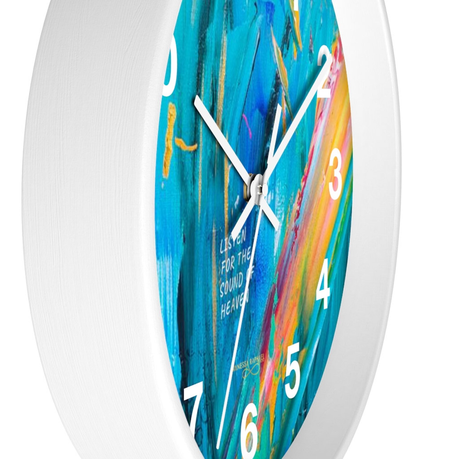 Blue watercolor wall clock unique wall clock for living room | Etsy
