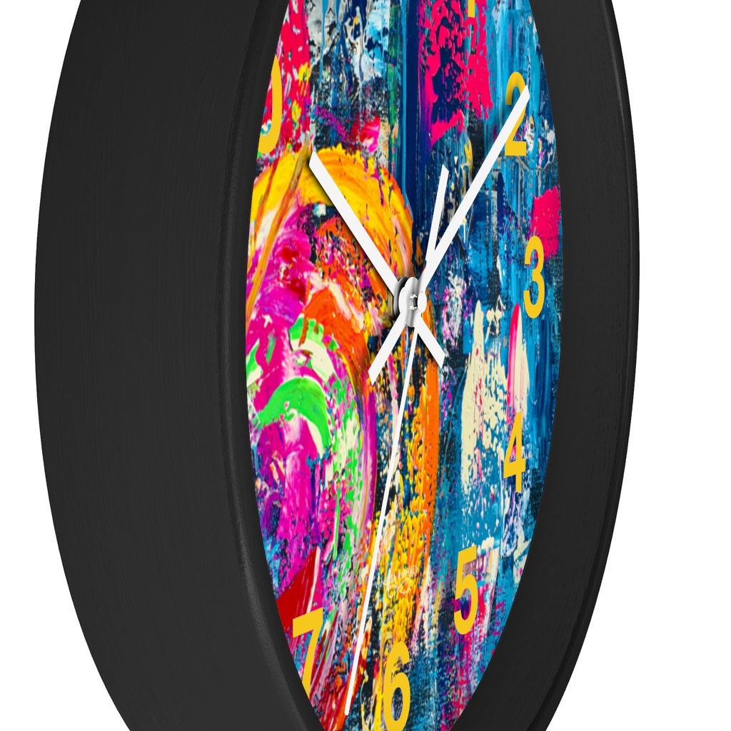 Abstract Wall Clocks, Graffiti Decor, Kids Playroom Decor, College Dorm ...