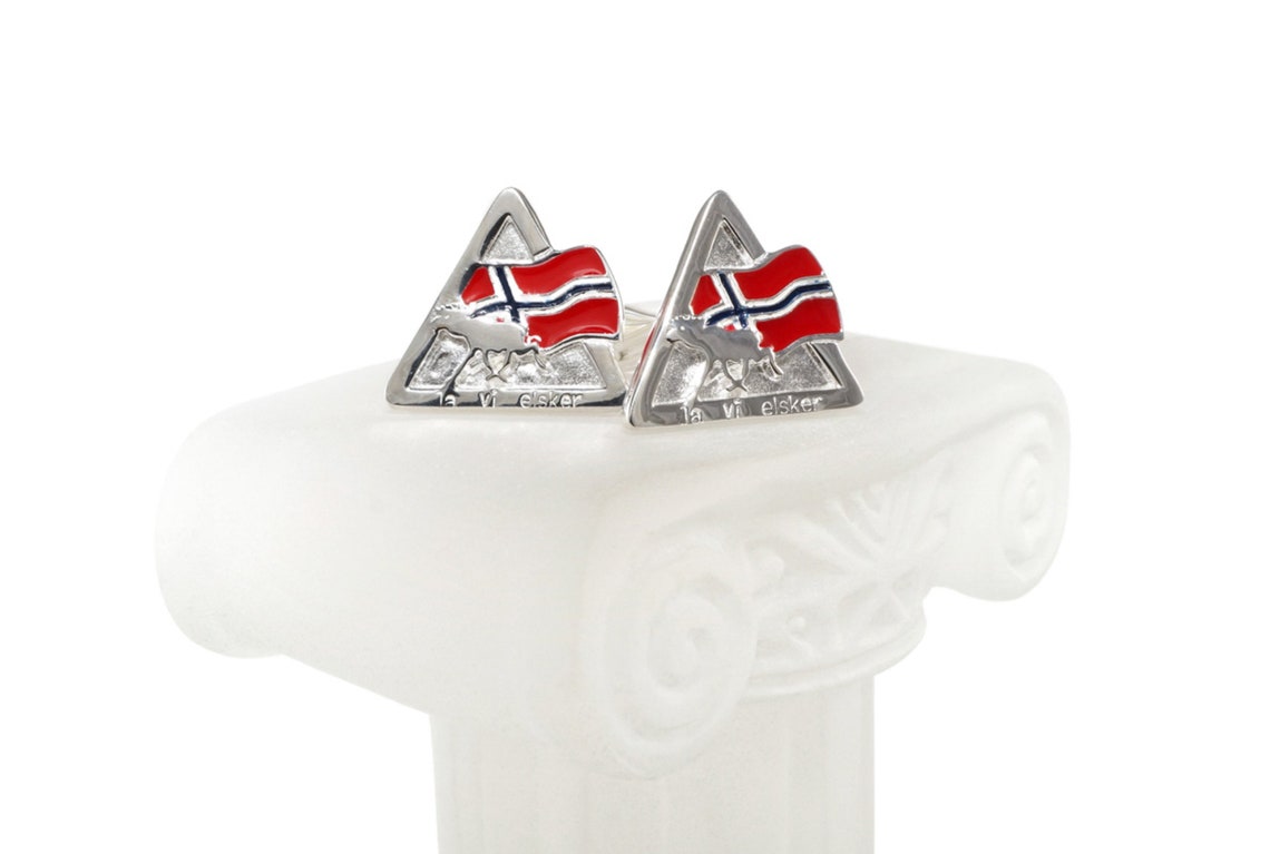 Norway Flag Norway Cufflinks Mens Gift Ideas, Ja Vi Elsker Norwegian ...