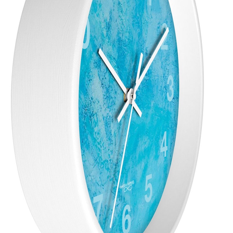 Unique Wall Clocks, Sky Blue Teen Girl Room Decor, Beach House Clock ...