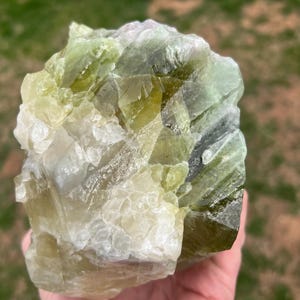 Green Calcite Huge Green Crystal. - Etsy