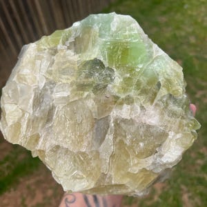 Green Calcite Huge Green Crystal. - Etsy