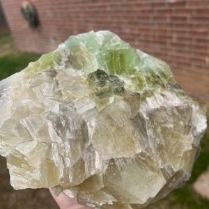 Green Calcite Huge Green Crystal. - Etsy