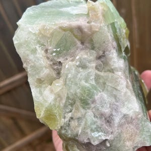 Green Calcite Huge Green Crystal. - Etsy