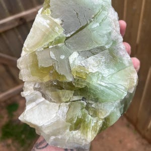 Green Calcite Huge Green Crystal. - Etsy