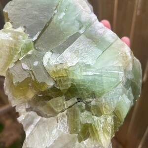 Green Calcite Huge Green Crystal. - Etsy